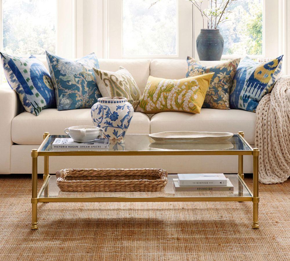 Everson Rectangular Glass Coffee Table 132 cm Pottery Barn Australia